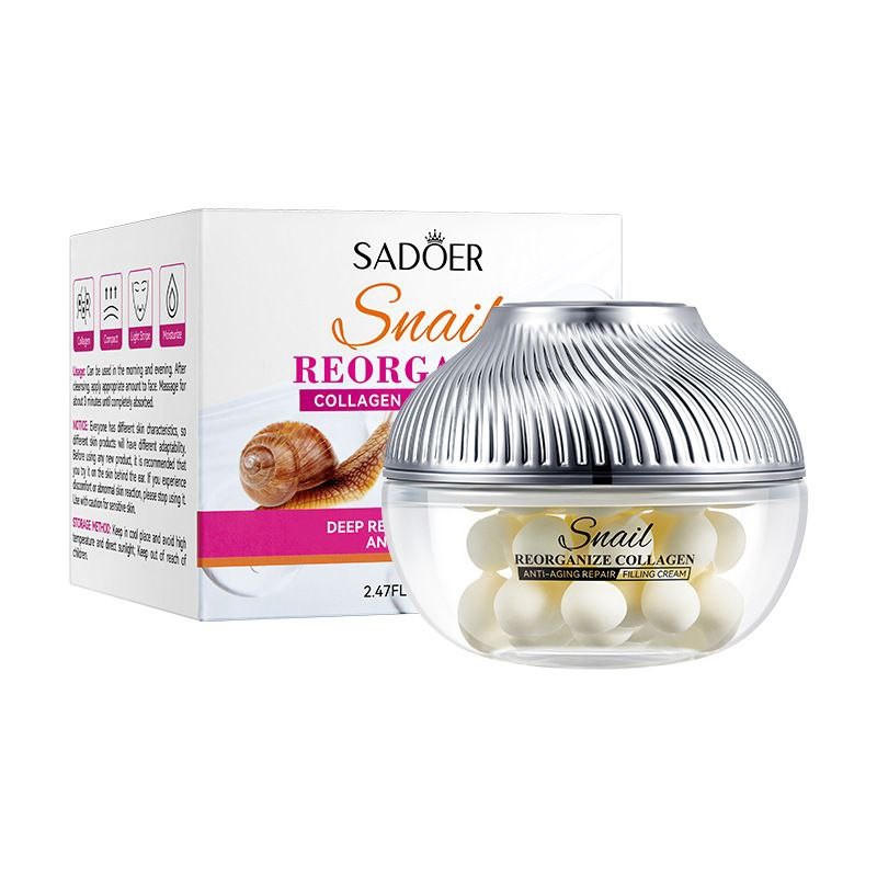 کرم مروارید کلاژن و حلزون سادور SADOER Collagen Snail - آرایشی میس